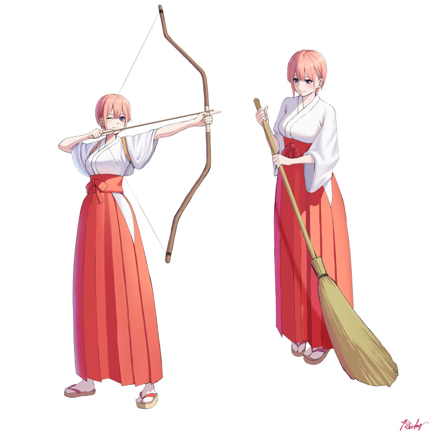 Safebooru - 1girl absurdres aiming archery arrow (projectile) blue eyes blush bow (weapon ...