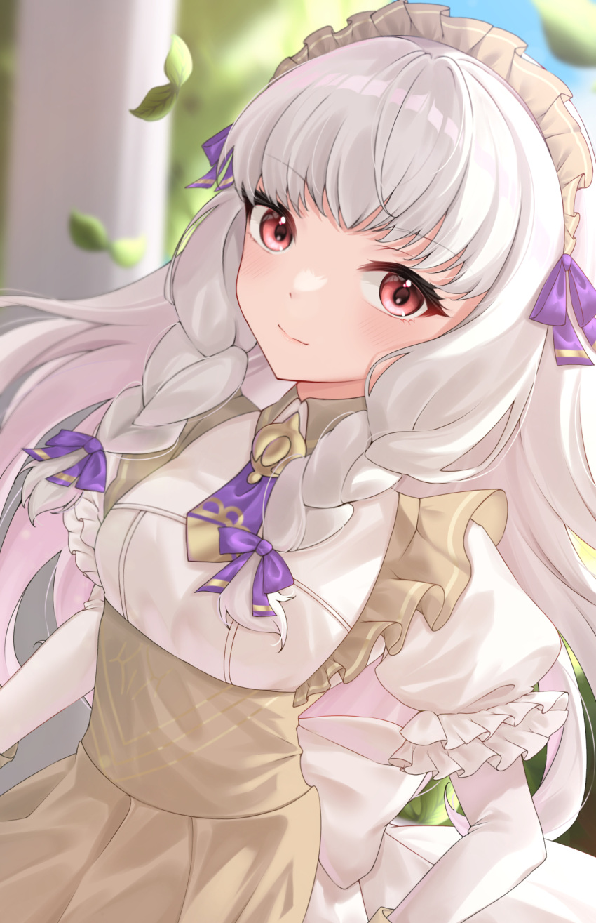 Safebooru - 1girl apron blush brown apron closed eyes closed mouth ...