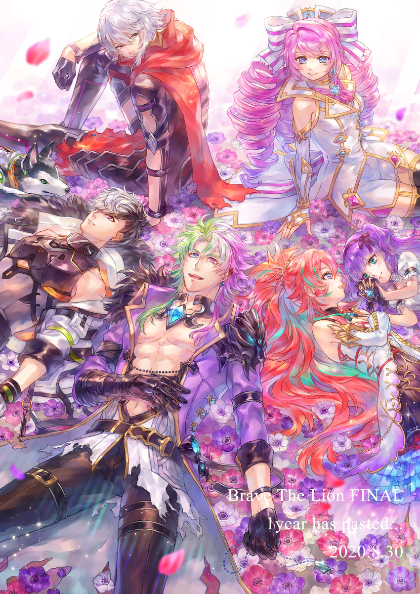 Safebooru - 3boys 3girls abs character request douglas (shironeko ...