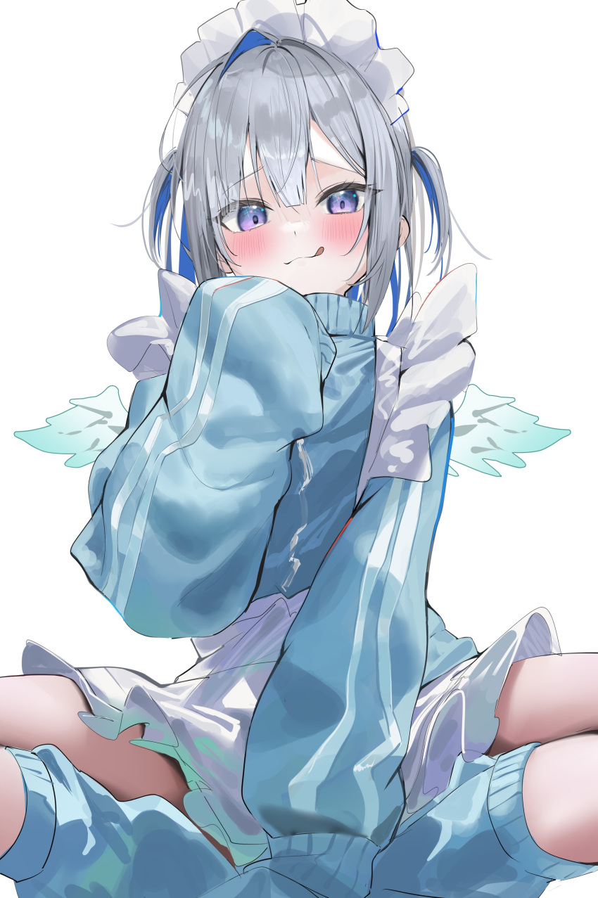 Safebooru - 1girl :q absurdres alternate costume amane kanata angel angel day angel wings apron ...