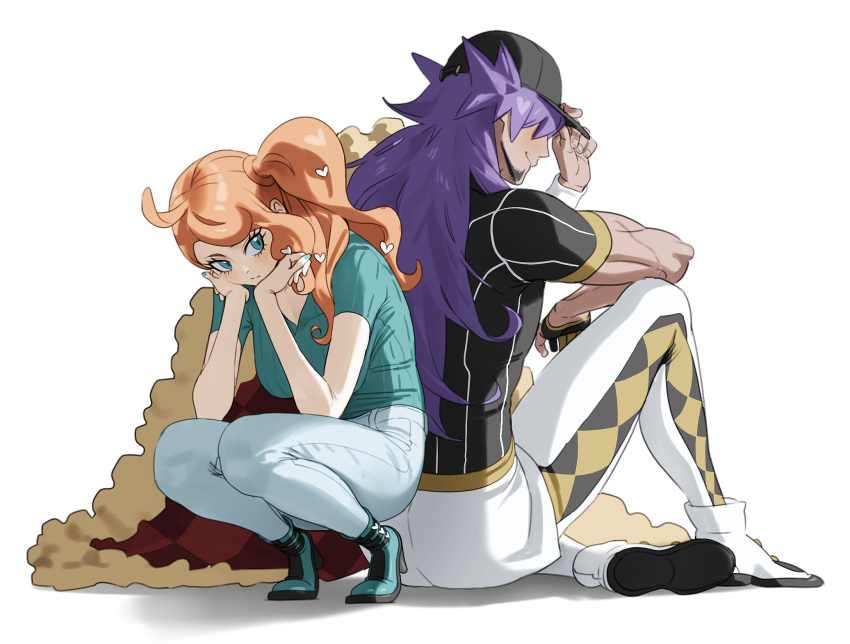 Safebooru - 1boy 1girl 987645321o adjusting clothes adjusting headwear ...