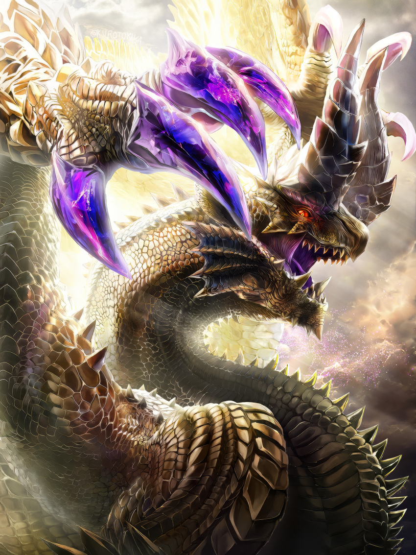 Safebooru - chin spike claws colored sclera dragon dragon horns dragon ...