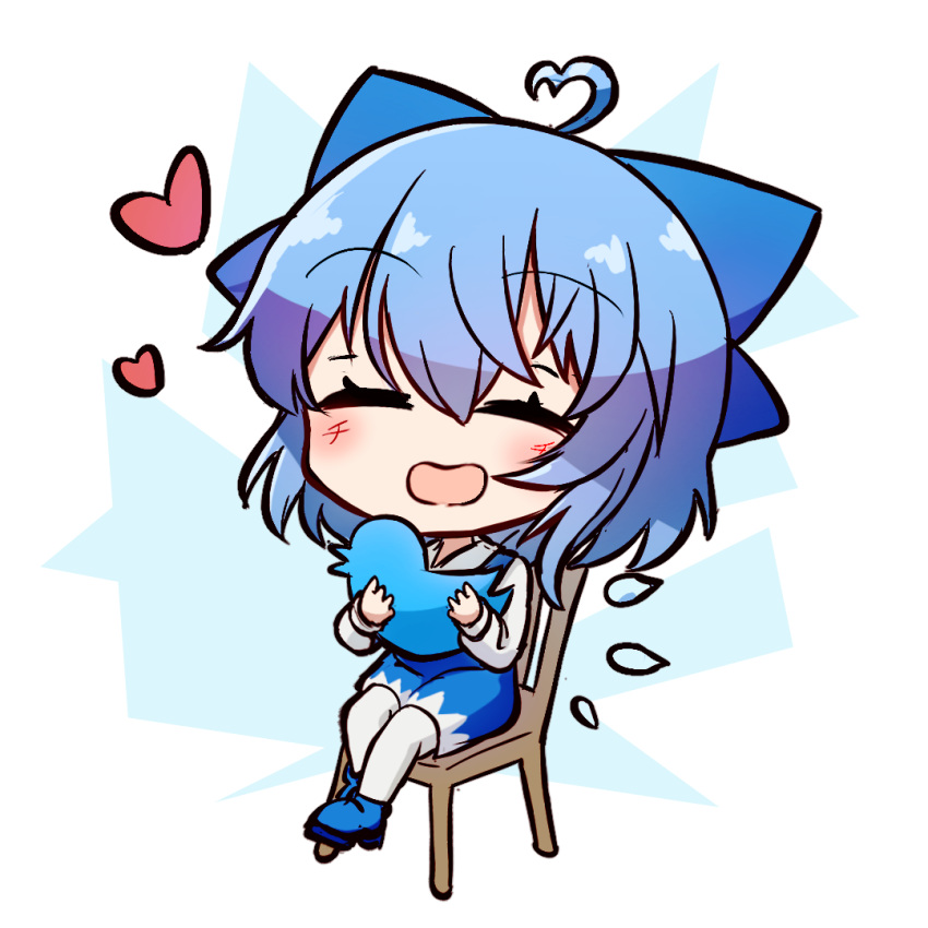 Safebooru - 1girl :d ^ ^ ahoge animal bird blue bird blue bow blue dress blue footwear blue hair ...