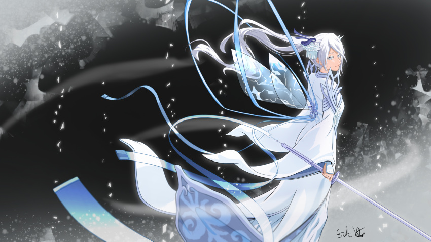 Safebooru - 1girl absurdres aged up arms at sides bankai black ...