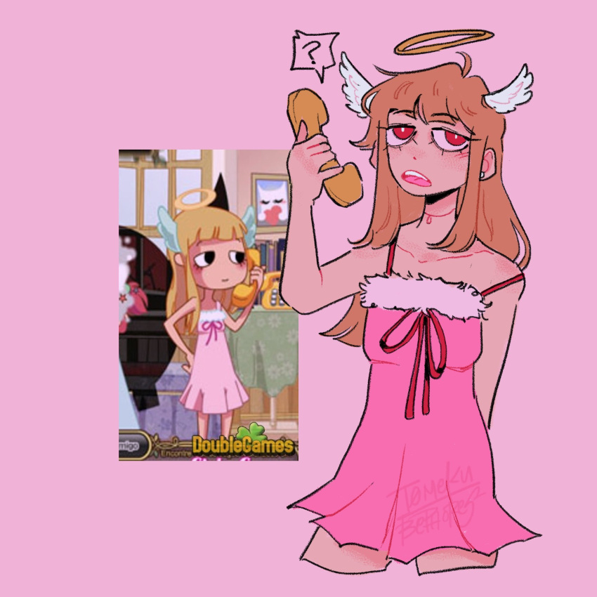 Safebooru - 1girl angel angel (devilish hairdresser) blonde hair demon ...