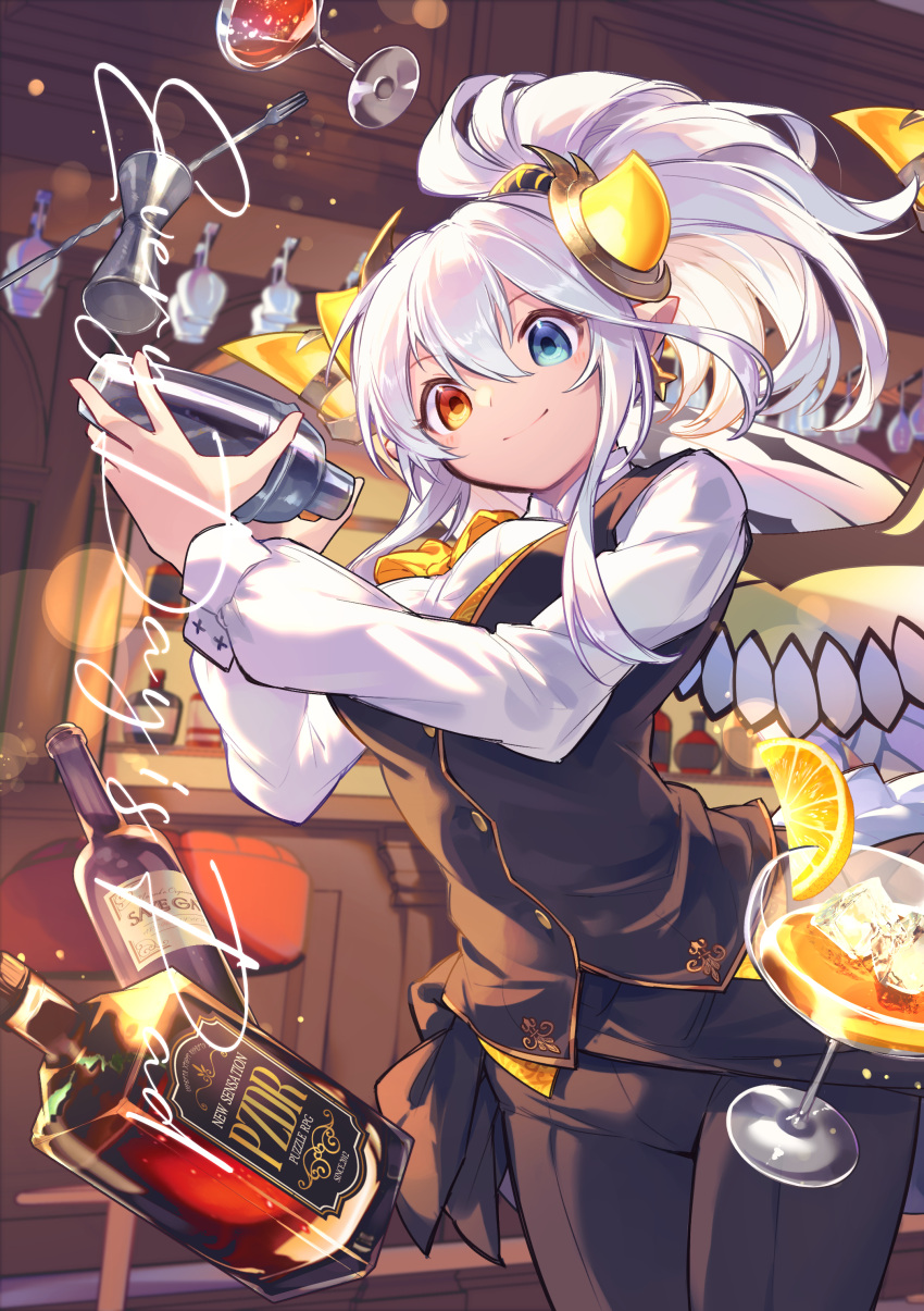 Safebooru - 1girl absurdres alcohol bar (place) bartender black pants ...