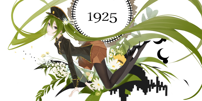 Safebooru - 1925 (vocaloid) 1girl absurdres alternate hair color black ...