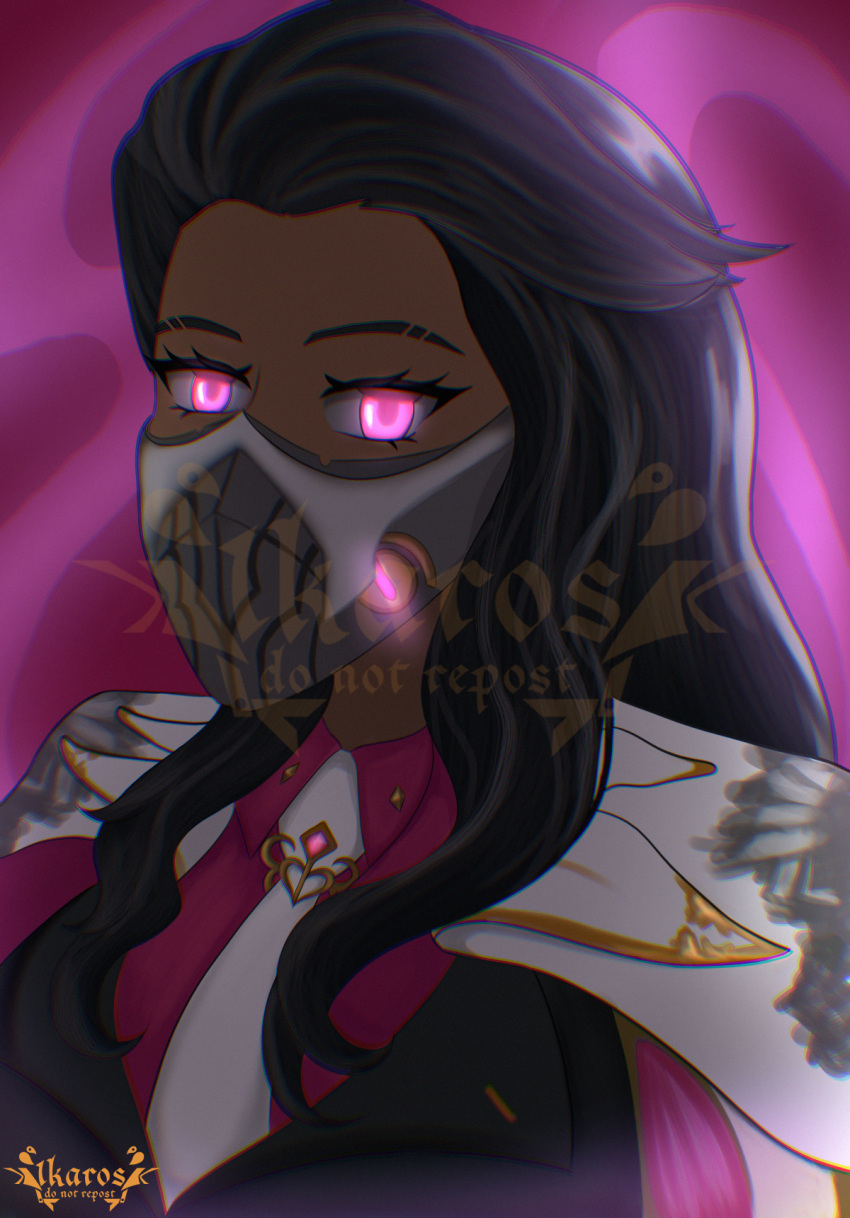 Safebooru - black vest glowing glowing eyes highres league of legends ...