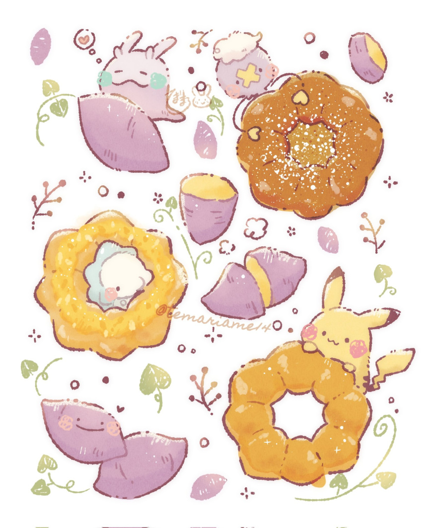 Safebooru - blush blush stickers closed mouth ditto doughnut drifloon ...