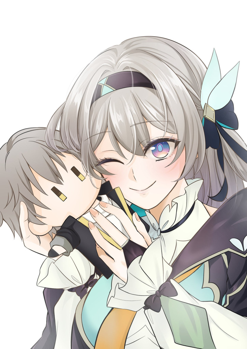 Safebooru - 1girl black bridal gauntlets black hairband black jacket bridal gauntlets caelus ...