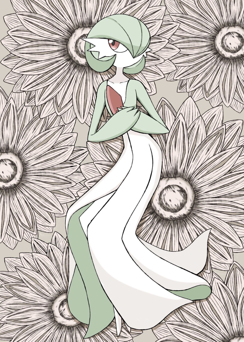 Safebooru - bob cut colored skin dress floral background flower ...