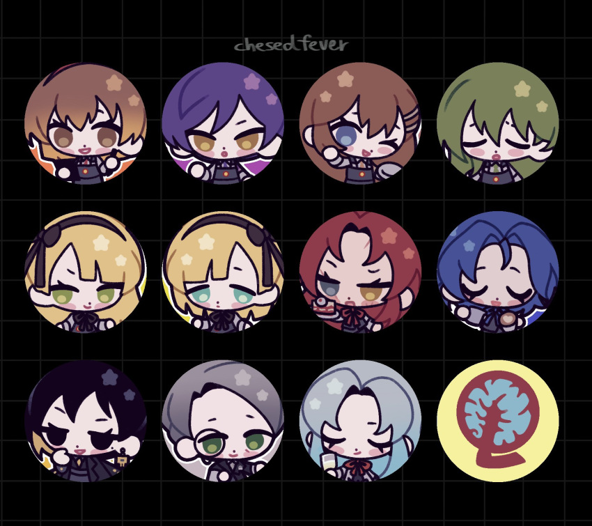 Safebooru - 5girls 6+boys angela (project moon) aqua eyes binah ...
