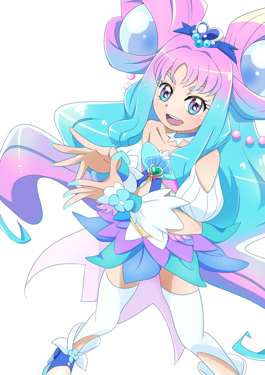 Safebooru - absurdres blue eyes blue hair clothing cutout cure la mer ...