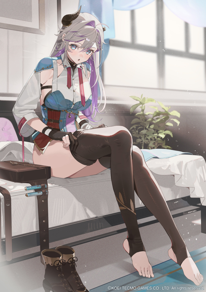 Safebooru - 1girl absurdres atelier (series) atelier resleriana bed blue eyes blush breasts ...