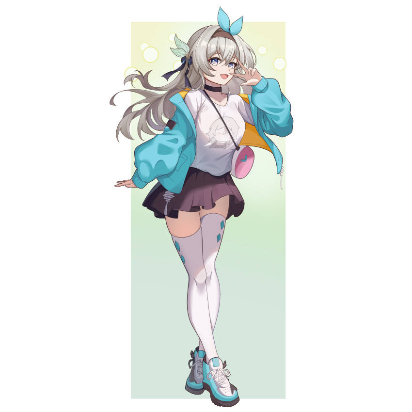 Safebooru - 1girl :d absurdres black bow black choker black hairband ...