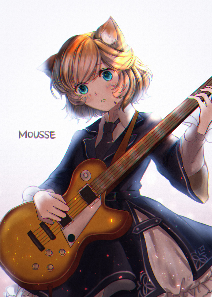Safebooru - 1girl absurdres animal ears arknights bass guitar blonde ...