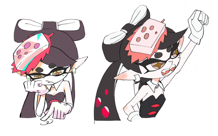 Safebooru - + + 1girl black hair bored bow-shaped hair callie (splatoon ...