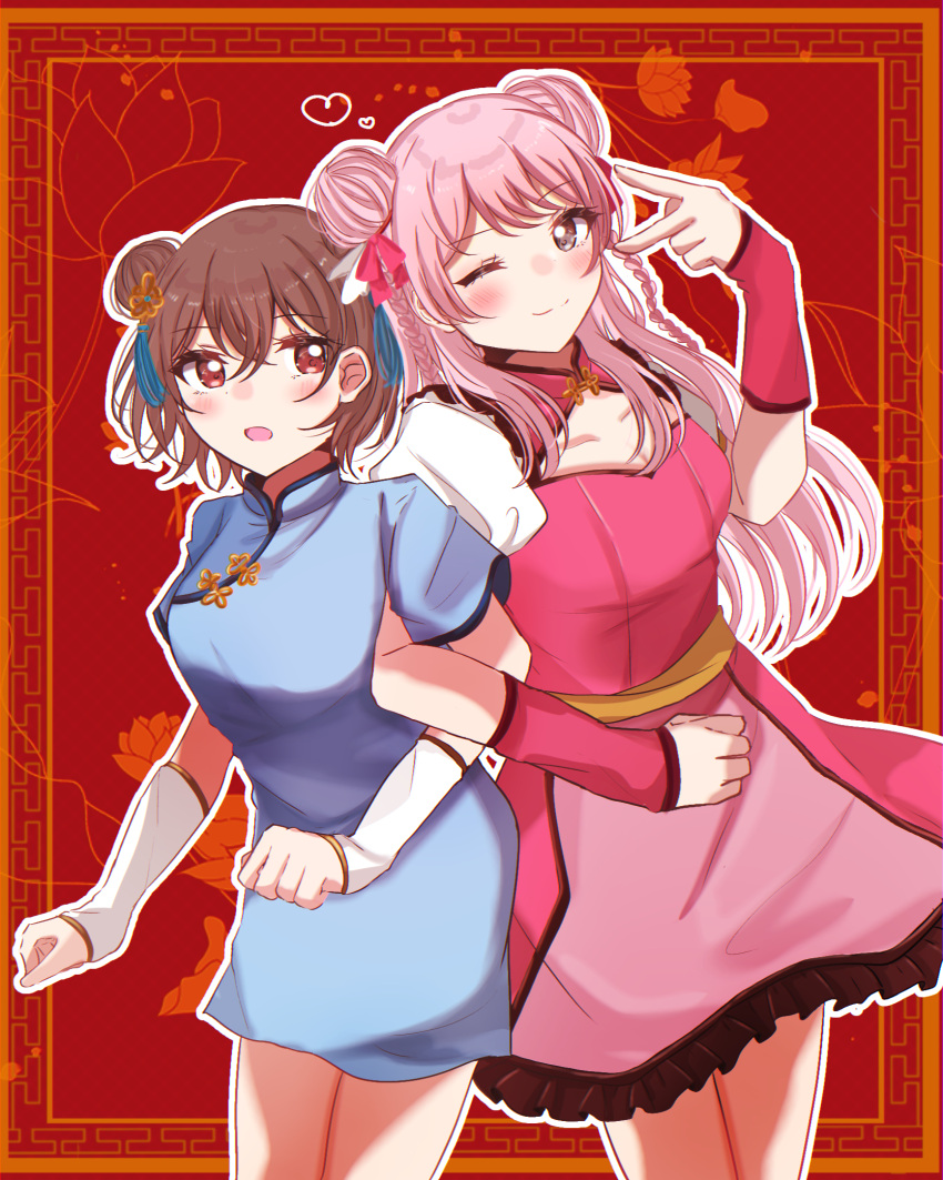 Safebooru - 2girls asahi rise bang dream! bang dream! it's mygo!!!!! blue dress brown eyes brown ...