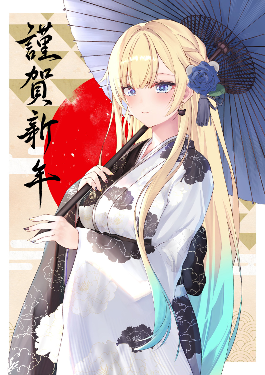 Safebooru - 1girl absurdres aizawa ema aqua hair back bow blonde hair blue eyes blunt bangs ...