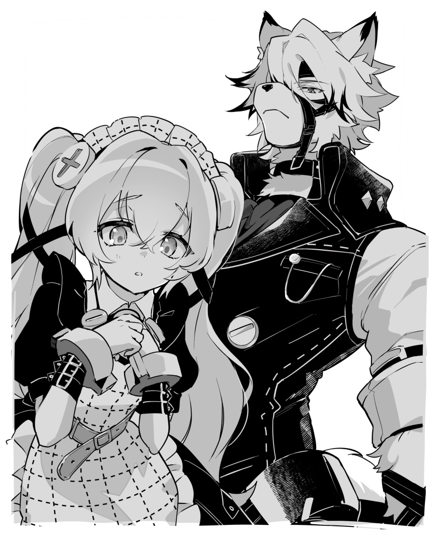 Safebooru - 1boy 1girl absurdres animal ear fluff closed mouth ...