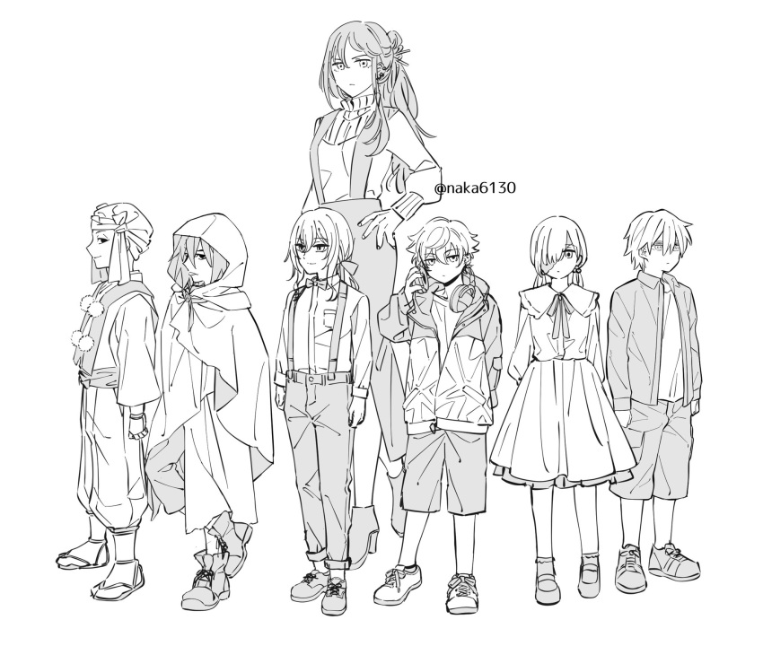 Safebooru - 2girls 5boys :p age difference aged down alternate costume ...