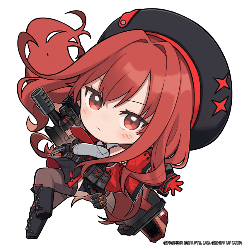 Safebooru - 1girl belt beret black belt black footwear black hat blush ...