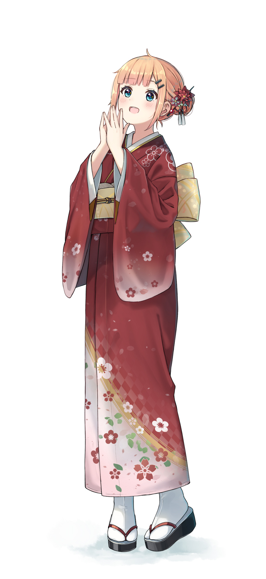 Safebooru - 1girl :d absurdres black footwear blonde hair blue eyes blush commentary request ...