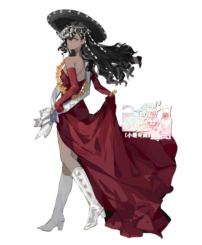 Safebooru - 1girl absurdres artist request back bare shoulders black ...