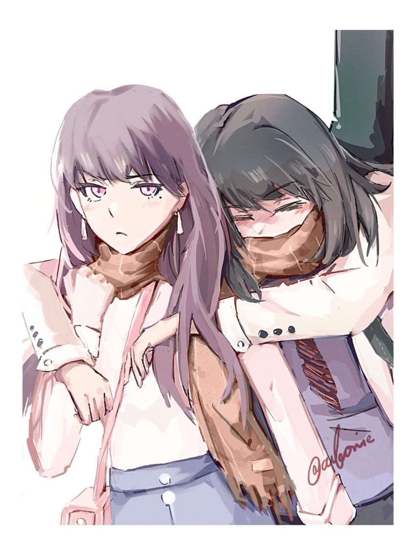 Safebooru - 2girls bag bang dream! bang dream! it's mygo!!!!! black footwear black hair black ...