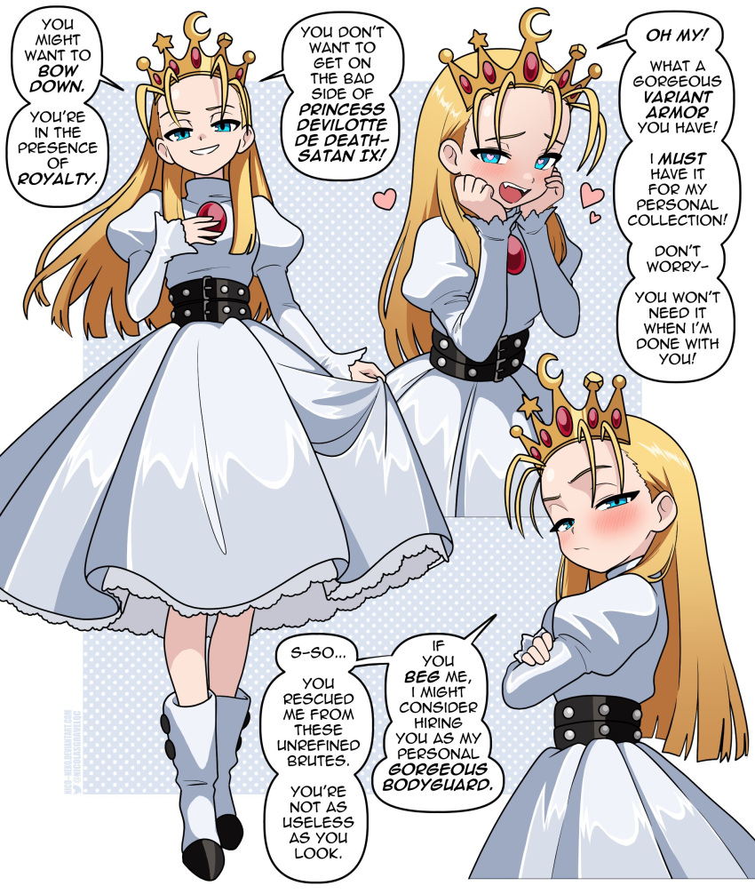 Safebooru - 1girl absurdres belt belt around waist black belt blonde hair blue eyes blush boots ...