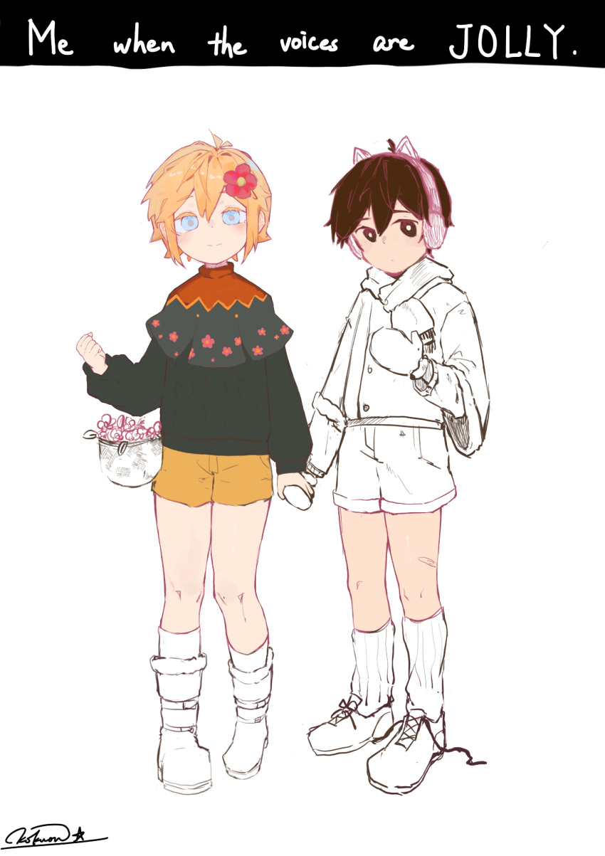 Safebooru - 2boys alternate costume basil (faraway) (omori) basil ...