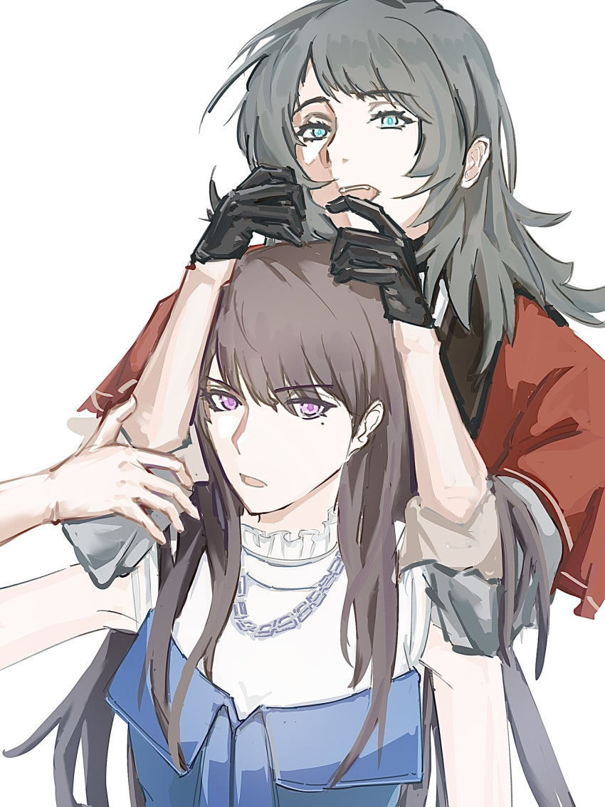 Safebooru - 1girl 2girls bang dream! bang dream! it's mygo!!!!! black gloves black hair blue ...