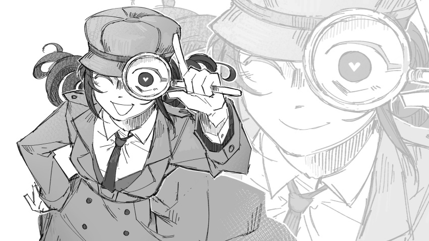 Safebooru - 1girl alternate costume alternate hairstyle buttons closed ...