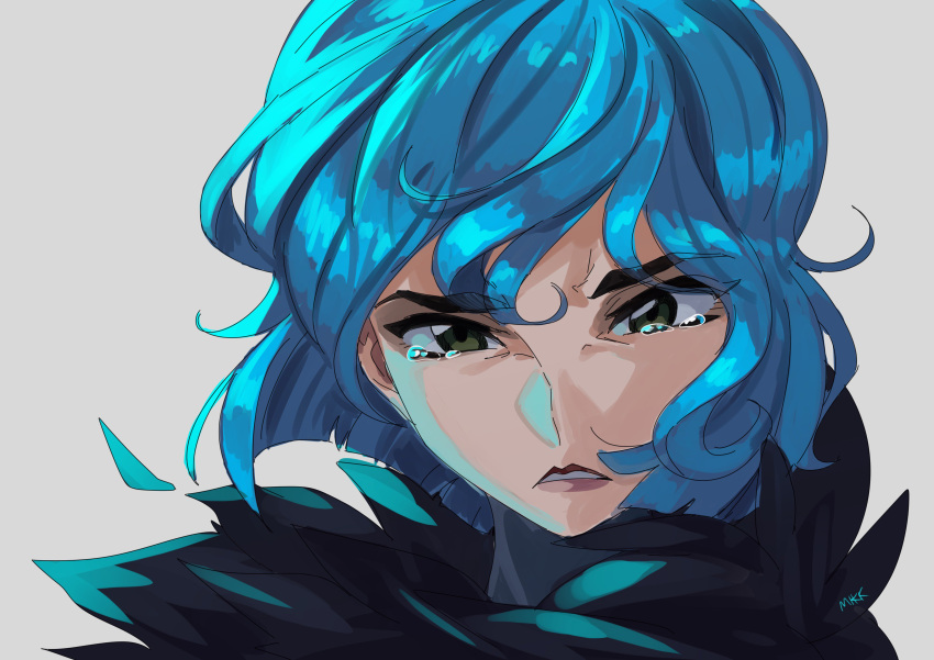 Safebooru - 1girl absurdres black bodysuit blue hair bodysuit cassandra ...