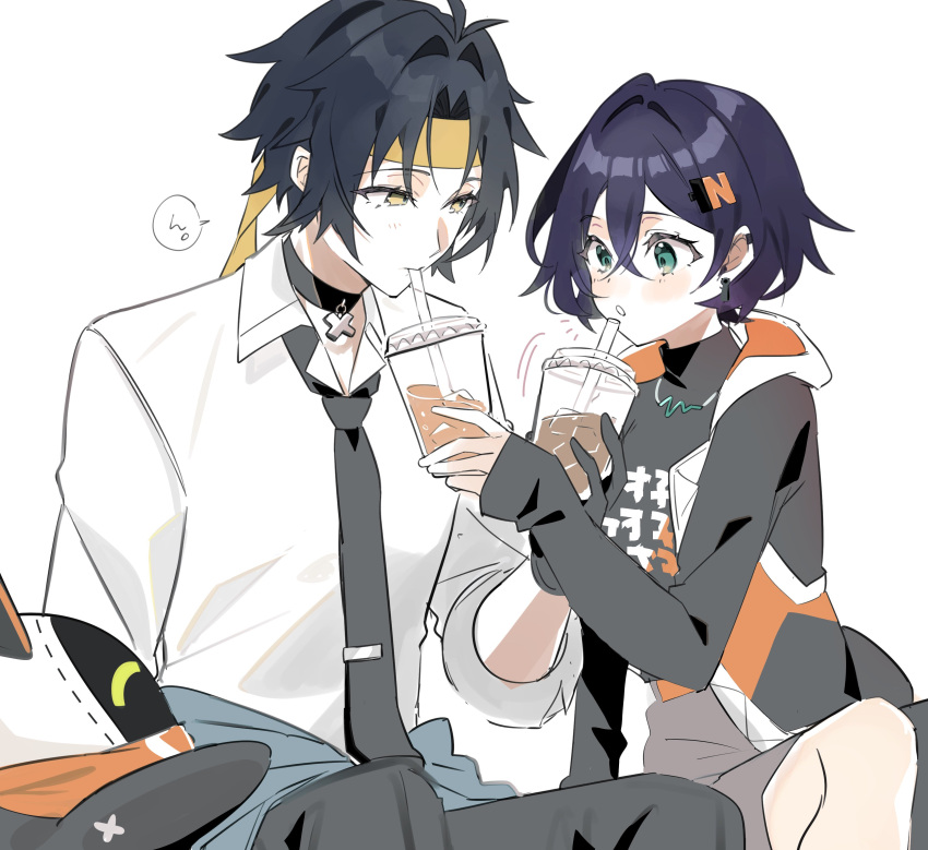 Safebooru - 1boy 1girl ^ ^ absurdres asaba harumasa bangboo (zenless zone zero) belle (zenless ...