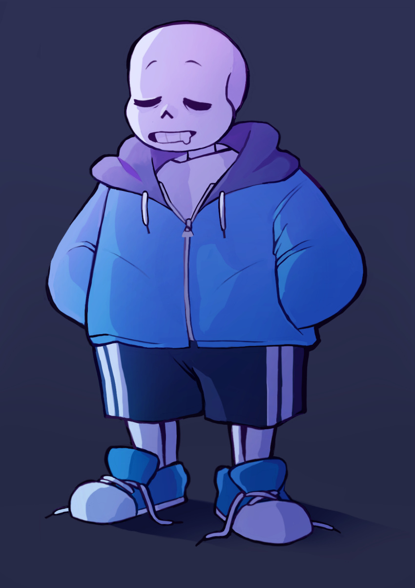 Safebooru - 1boy 2016 2d black shorts blue footwear blue jacket digital media humanoid jacket ...