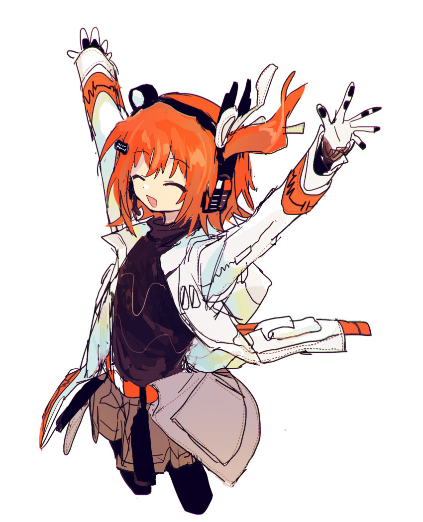 Safebooru - a.i. voice absurdres adachi rei arms up belt black pantyhose black shirt breasts ...