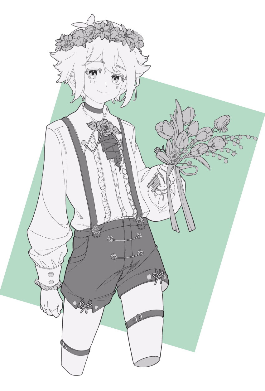 Safebooru - 1boy absurdres alternate costume antenna hair basil (faraway) (omori) basil (omori ...