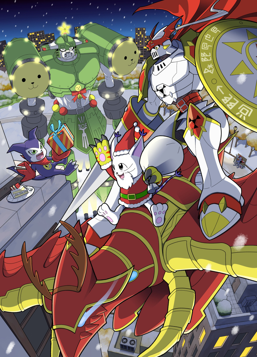 Safebooru - absurdres armor box cape christmas digimon digimon ...