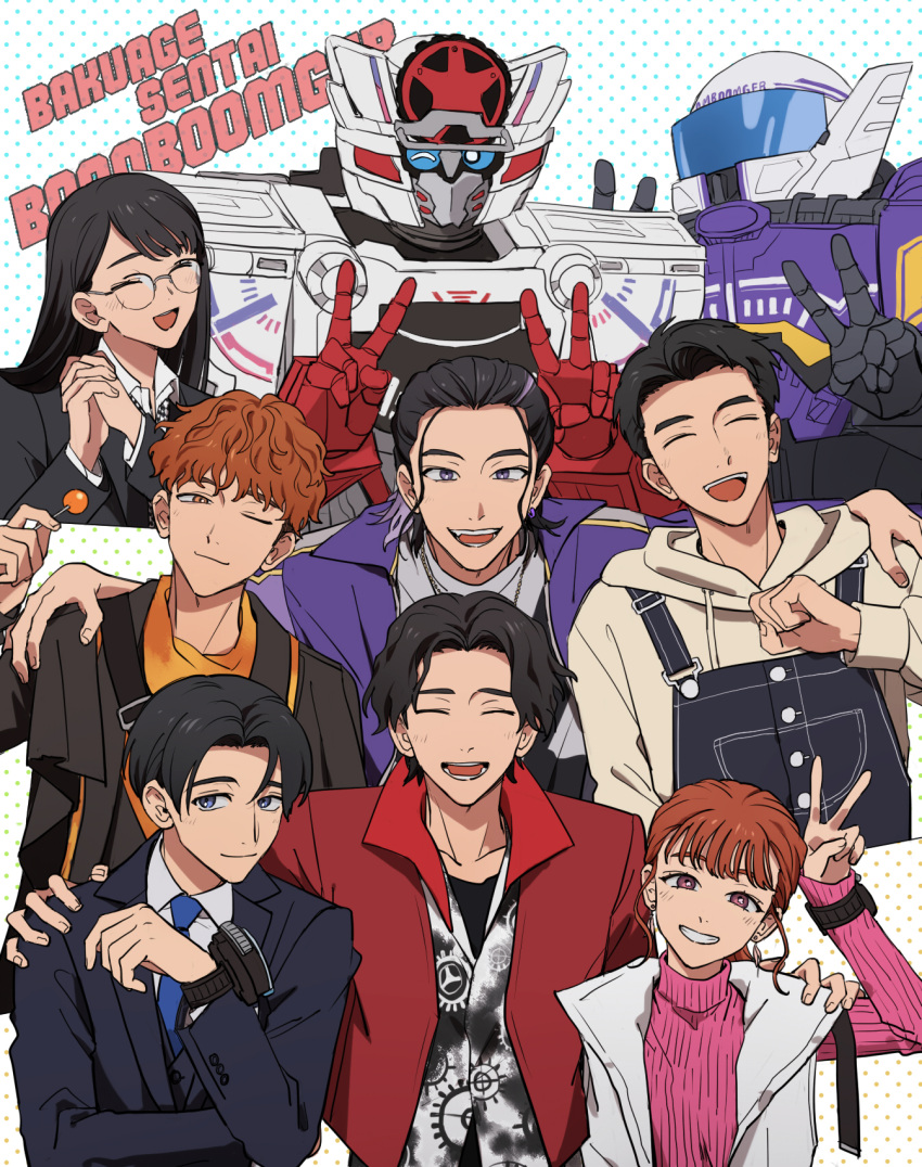 Safebooru - 2girls 6+boys akuse jou azkn bakuage sentai boonboomger ...