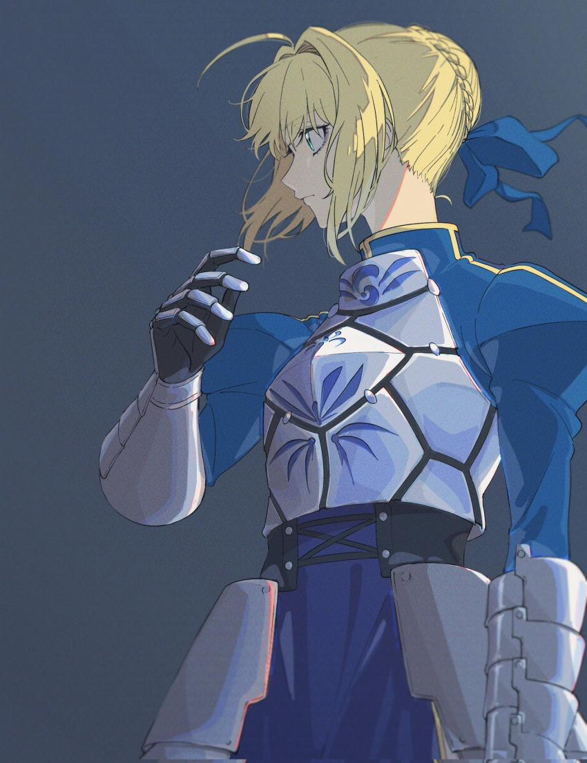 Safebooru - 1girl ahoge anianiani0607 armor armored dress artoria pendragon (fate) blonde hair ...