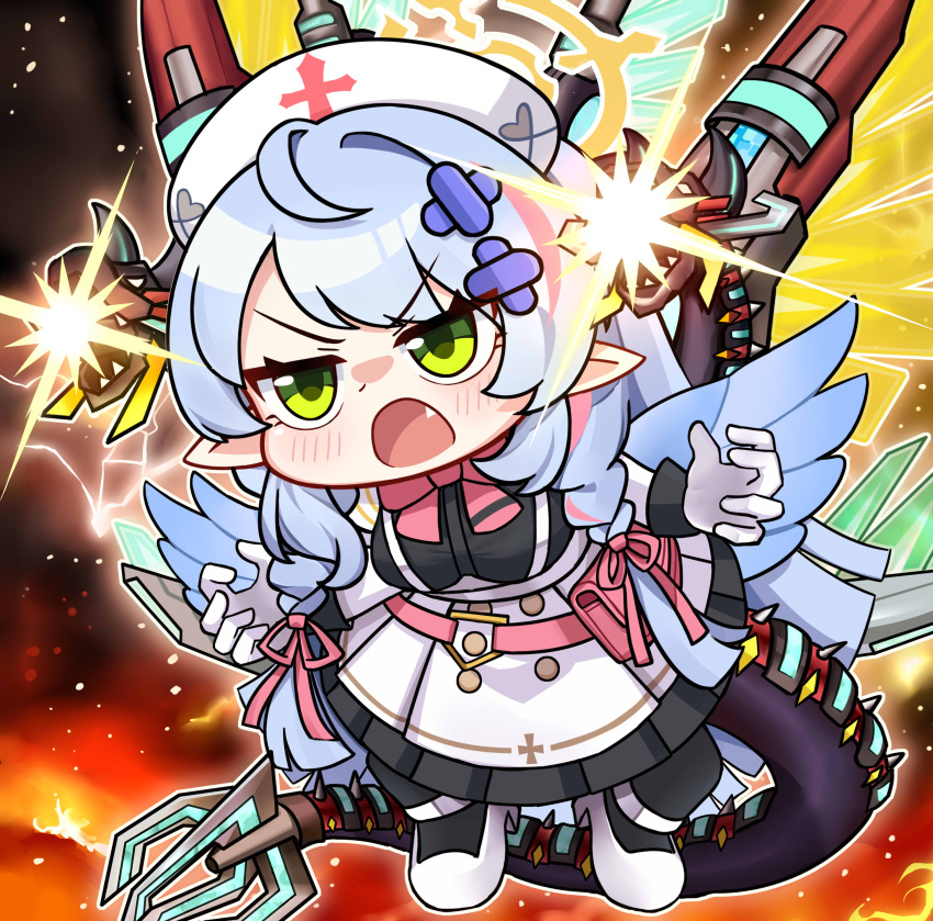 Safebooru - 1girl absurdres angel wings angry blue archive blue hair ...