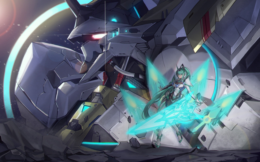 Safebooru - 1girl absurdres aegis sword (xenoblade) energy sword genki ...