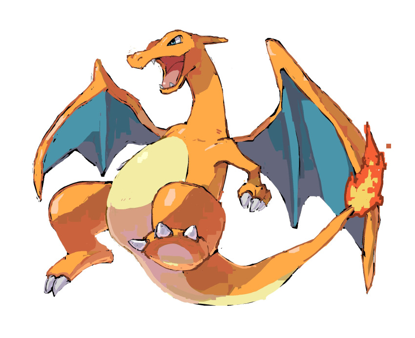 Safebooru - bishamon (usagi ba) blue eyes charizard claws colored skin ...