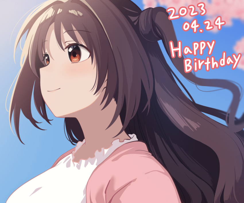 Safebooru - 1girl black hair breasts brown eyes commentary request ...