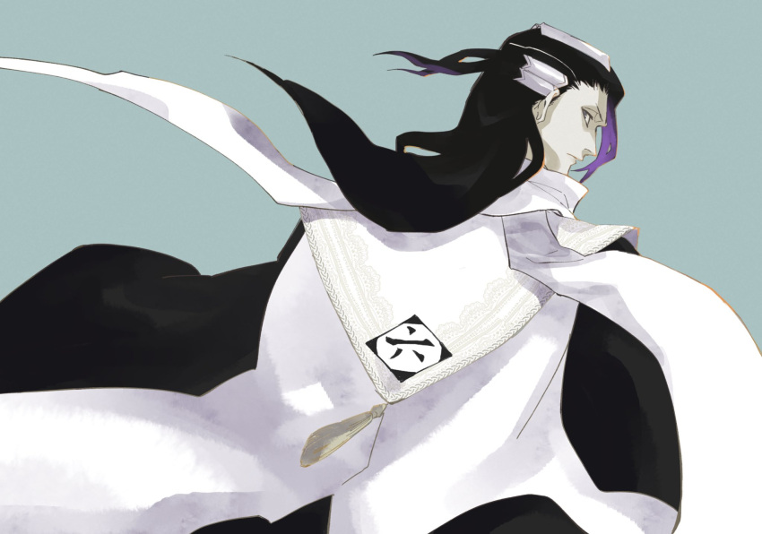 Safebooru - 1boy back black eyes black hair black kimono bleach blue ...