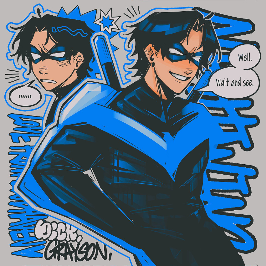Safebooru - 1boy batman (series) black bodysuit black hair blue ...