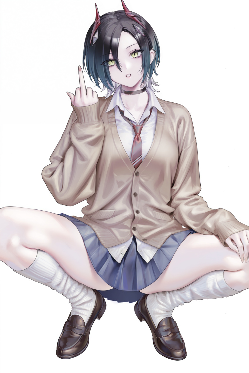 Safebooru - 1girl 2000807 absurdres azur lane black choker black hair blazer blue skirt breasts ...