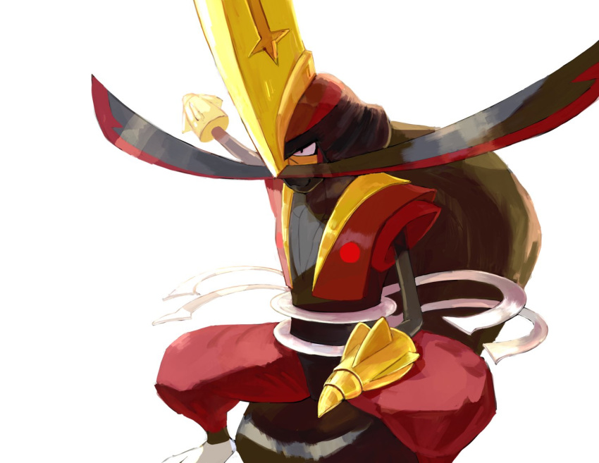 Safebooru - arm on knee armor bishamon (usagi ba) facial hair foot out ...