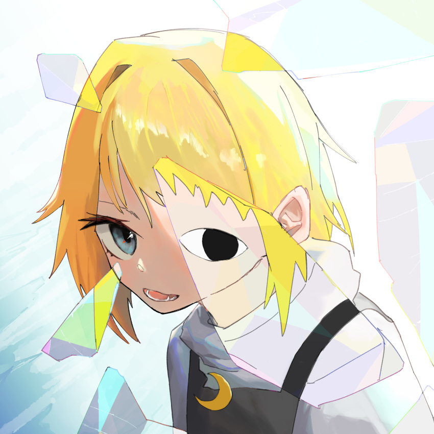 Safebooru - 1girl black eyes black vest blonde hair commentary request cookie (touhou) crescent ...